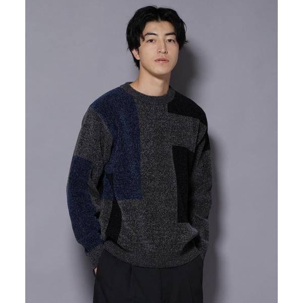 ナノユニバース（NANO universe）/モールヤーンブロッキングニット