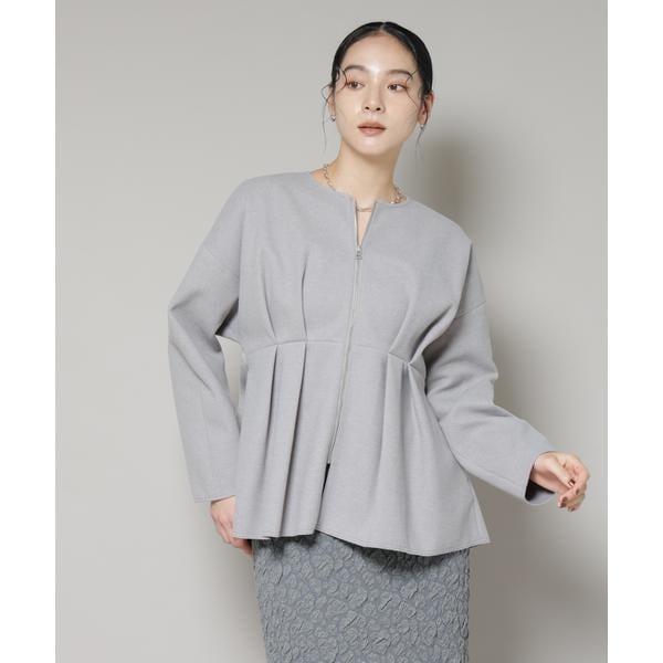 ナノユニバース（NANO universe）/ニードルジャージーペプラムブルゾン