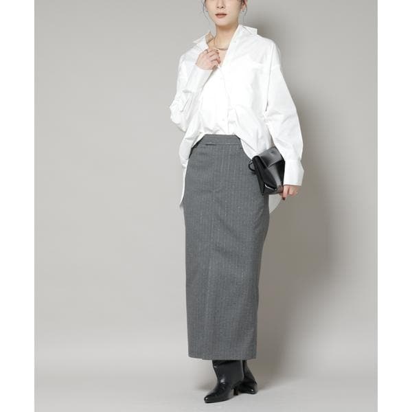 ナノユニバース（NANO universe）/ラメストライプスーチングIラインスカート