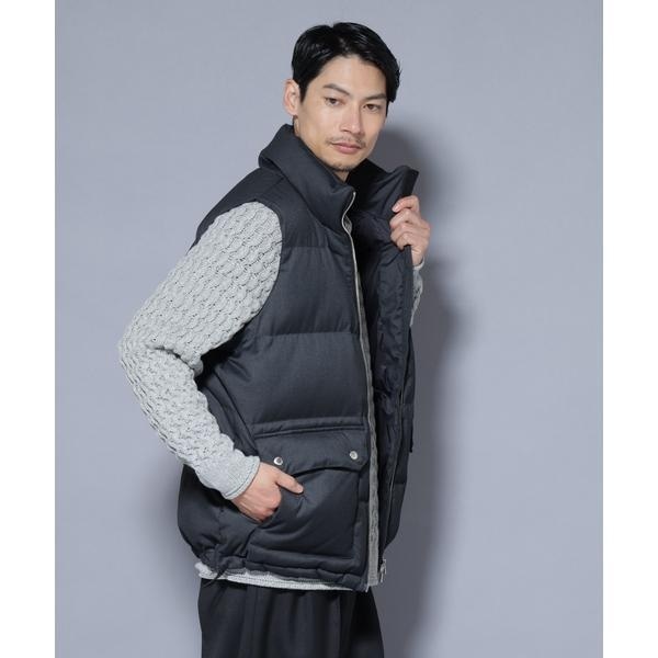 ナノユニバース（NANO universe）/DELEGANTE エアリーサキソニー／グレンチェックTAIONダウンベスト