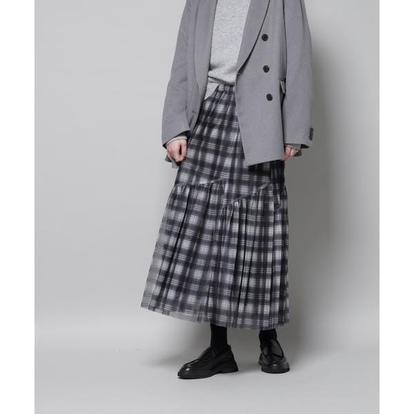 ナノユニバース（NANO universe）/オンブレーチェックチュールスカート