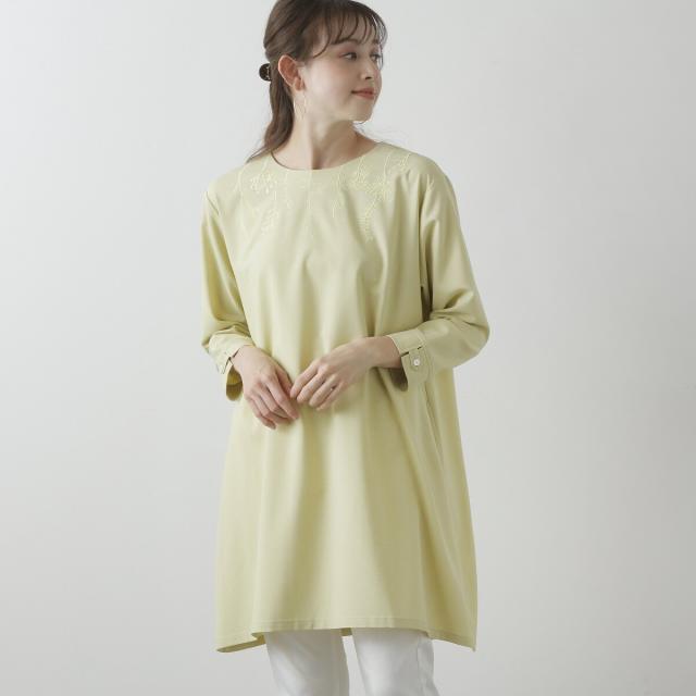 アル・ディ・ラ（AL DI LA）/7分袖刺繍チュニック
