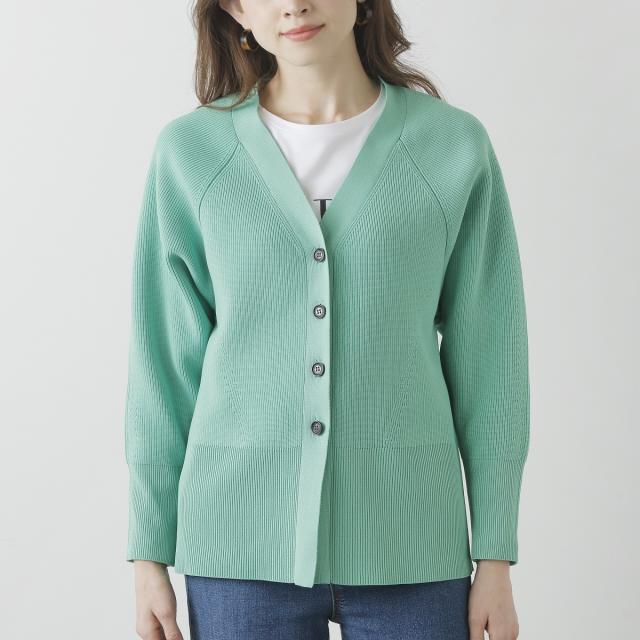 アル・ディ・ラ（AL DI LA）/洗えるVネックカラーニット