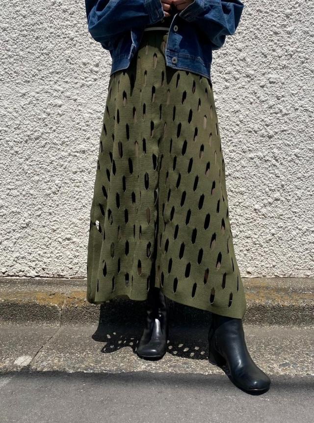 アル・ディ・ラ（AL DI LA）/スラッシュニットスカート