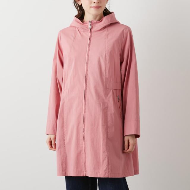 アル・ディ・ラ（AL DI LA）/[ ストレッチ ]セミロング微撥水フードコート