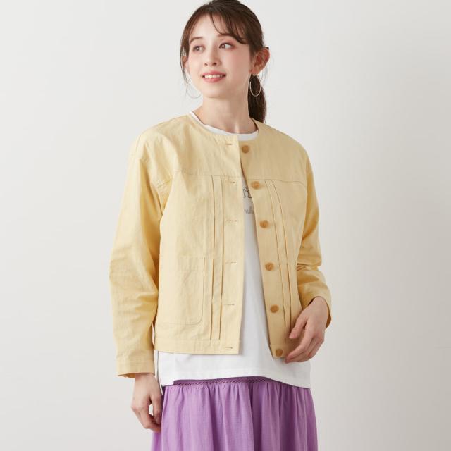 アル・ディ・ラ（AL DI LA）/【洗える】綿麻ライトジャケット