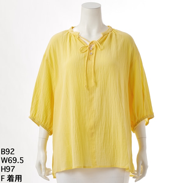 アル・ディ・ラ（AL DI LA）/[ 洗える ] コットンガーゼふんわりブラウス