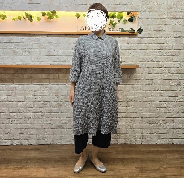 アル・ディ・ラ（AL DI LA）/シャーリングギンガムチュニック