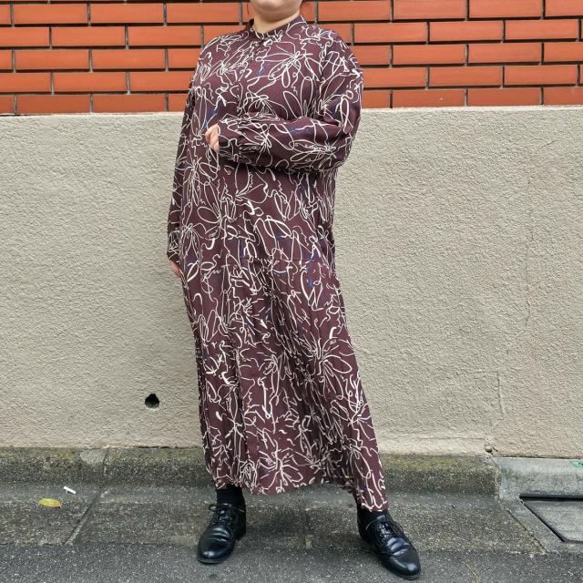 アル・ディ・ラ（AL DI LA）/［洗える］アートフラワー裾プリーツワンピース