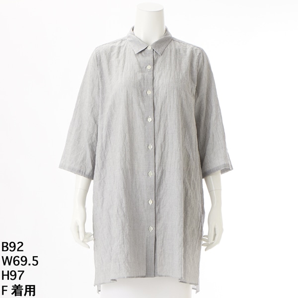 アル・ディ・ラ（AL DI LA）/[ 洗える ] シャーリングスコットンブラウス