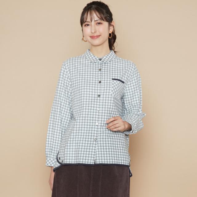 アル・ディ・ラ（AL DI LA）/【洗える】ネルチェック柄ブラウス