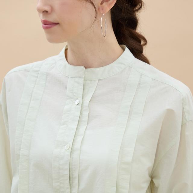 アル・ディ・ラ（AL DI LA）/7分袖タックブラウス