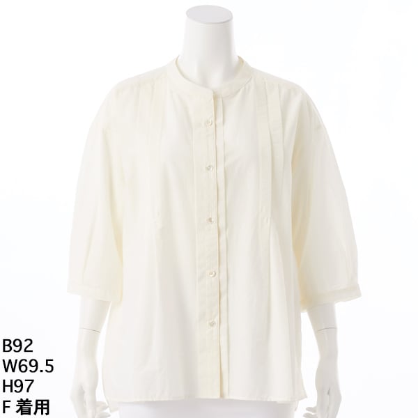 アル・ディ・ラ（AL DI LA）/7分袖タックブラウス