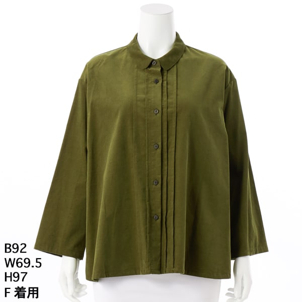 アル・ディ・ラ（AL DI LA）/コーデュロイピンタックシャツ