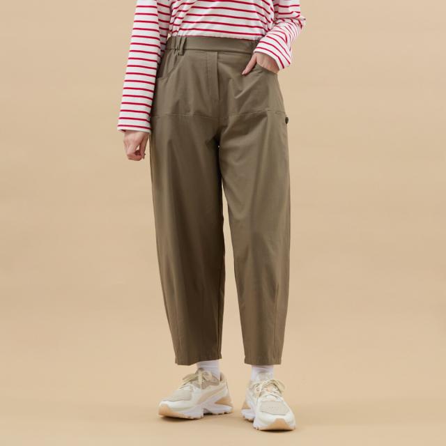 アル・ディ・ラ（AL DI LA）/COOLMAX 速乾 麻混 クールマックスゆったりテーパードパンツ アル・ディ・ラ（AL DI LA）/COOLMAX 速乾 麻混 クールマックス