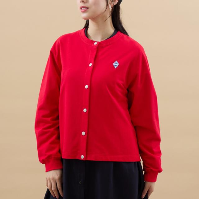 アル・ディ・ラ（AL DI LA）/【洗える】ロゴ裏毛カーディガン