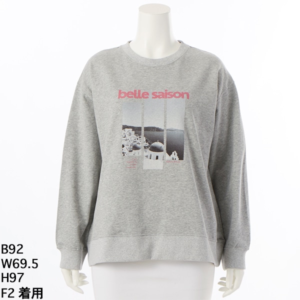 アル・ディ・ラ（AL DI LA）/【洗える】photoプリント裏毛トレーナー