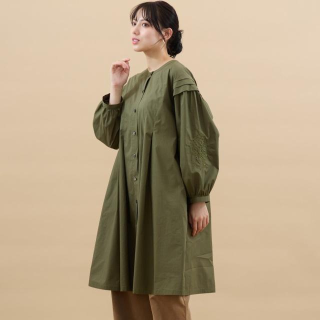 アル・ディ・ラ（AL DI LA）/【洗える】8分袖タックロングチュニック