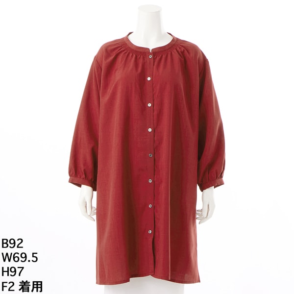 アル・ディ・ラ（AL DI LA）/襟シャーリングデザインチュニック