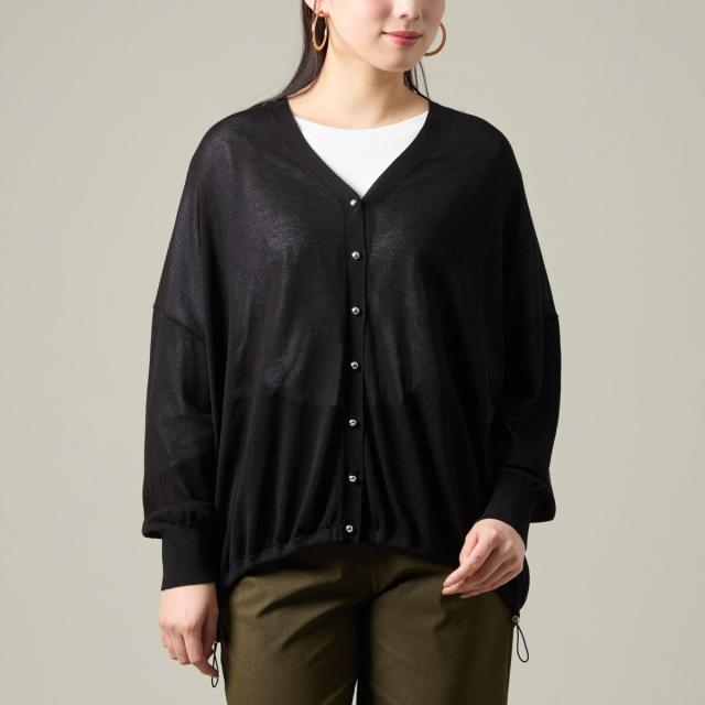 アル・ディ・ラ（AL DI LA）/【洗える】V開きニットカーデ