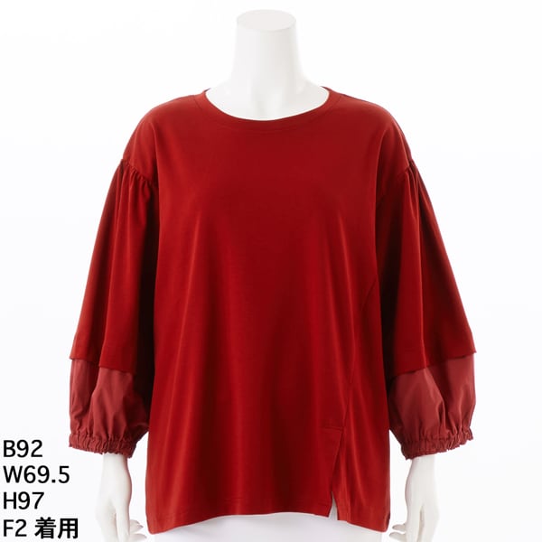 アル・ディ・ラ（AL DI LA）/【洗える】袖切り替えカットブラウス