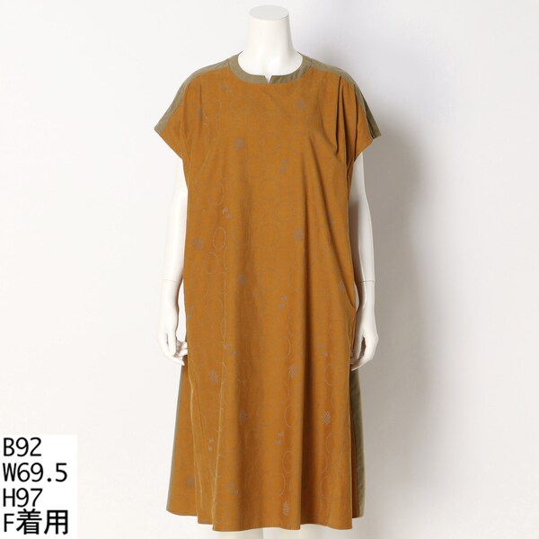 アル・ディ・ラ/ドット柄コーデュロイワンピース