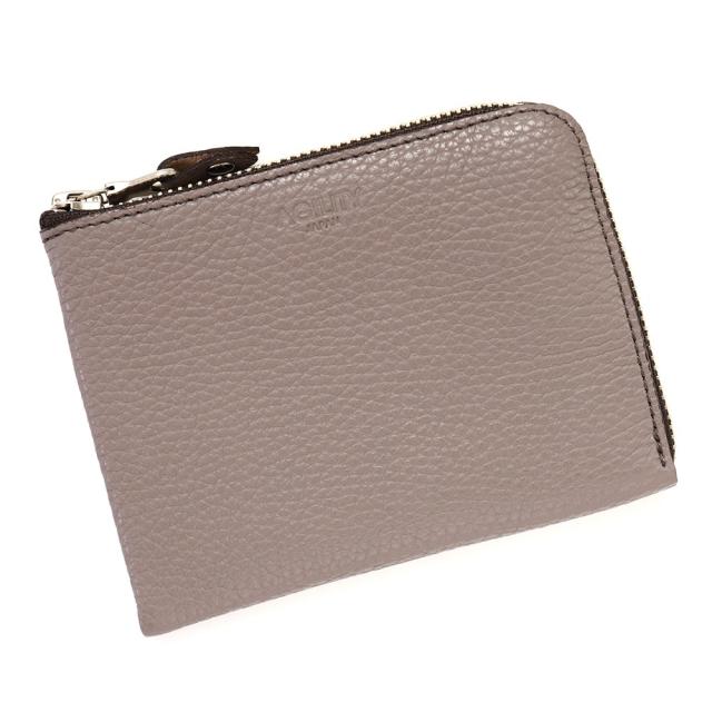 アジリティー アッファ/アリニエショート/イタリアンシュリンク(チャコールグレー)【薄型財布 スリット構造】AGILITY