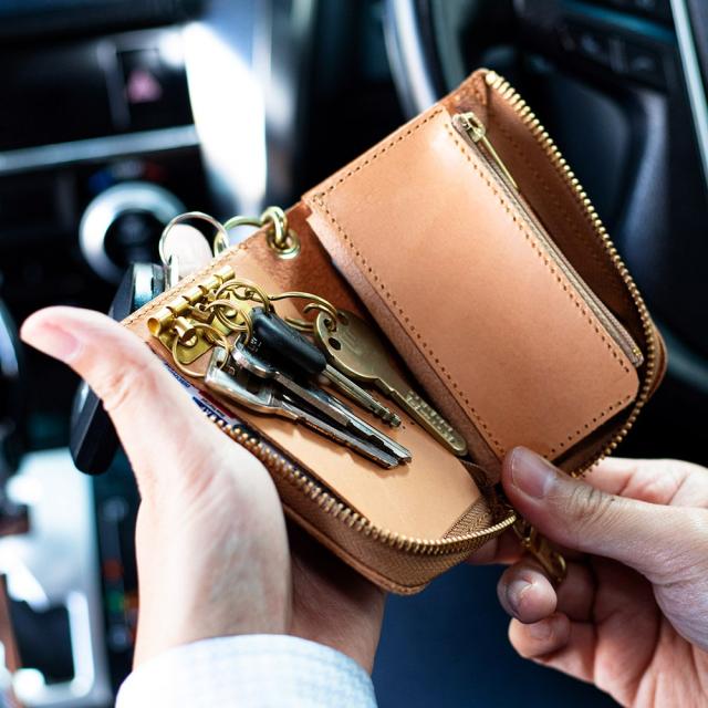 アジリティー アッファ/コンパイル/栃木レザー(ジーンズ)【キーケース L字ファスナー 財布 小銭入れ】AGILITY