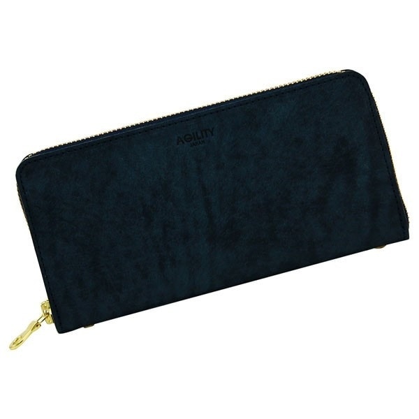 アジリティーアッファ（AGILITY Affa）/グロット/プエブロ(ネイビー)【長財布 ラウンドファスナー】