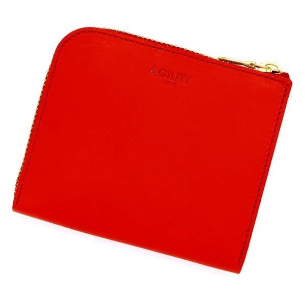 アジリティーアッファ（AGILITY Affa）/ミドルウォレット/ミネルバリスシオ(レッド)【ショートウォレット L字ファスナー】