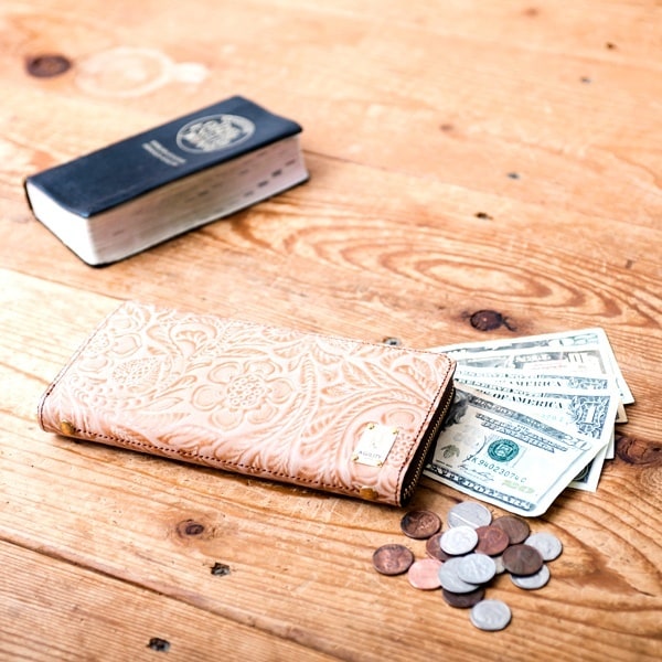 アジリティー アッファ（AGILITY Affa）/ラウンドファスナー 花柄 財布 本革