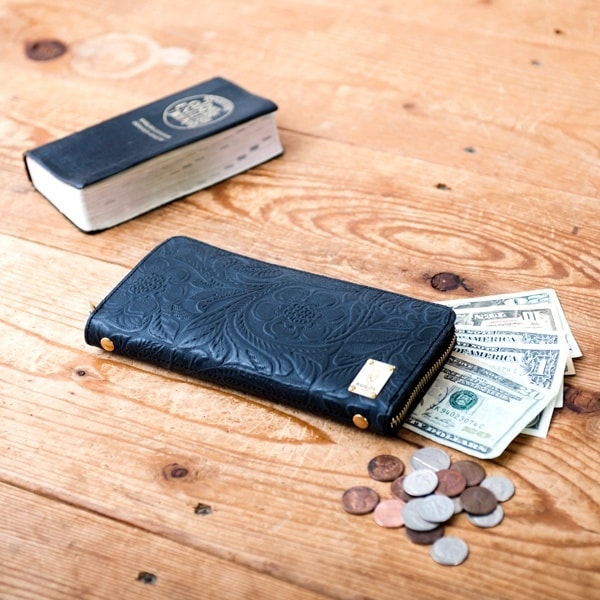 アジリティー アッファ（AGILITY Affa）/ラウンドファスナー 花柄 財布 本革