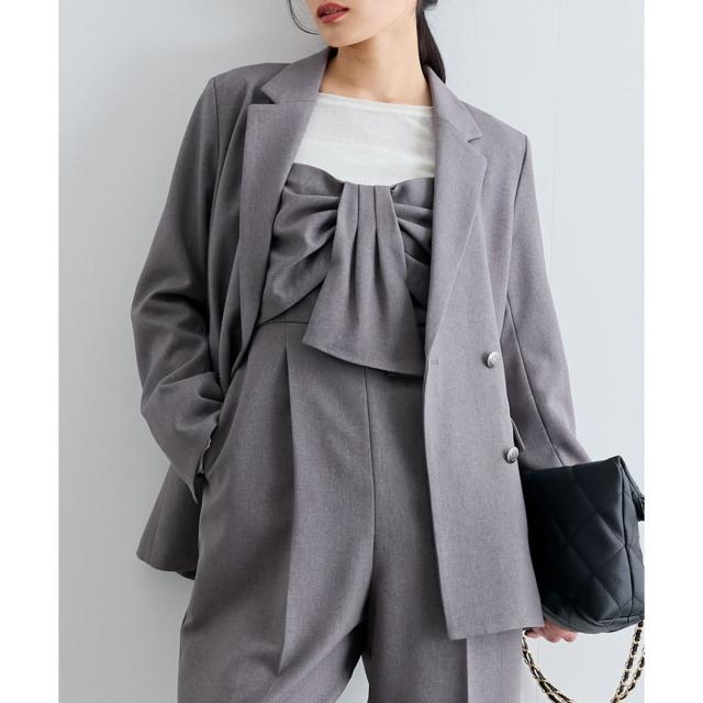 ビス（VIS）/【美easy】ウーリッシュWブレストテーラードジャケット【洗える】