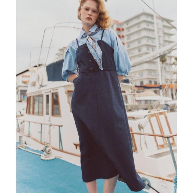 ビス（VIS）/【POLO BCS】VIS別注フロントボタンツイルワンピース