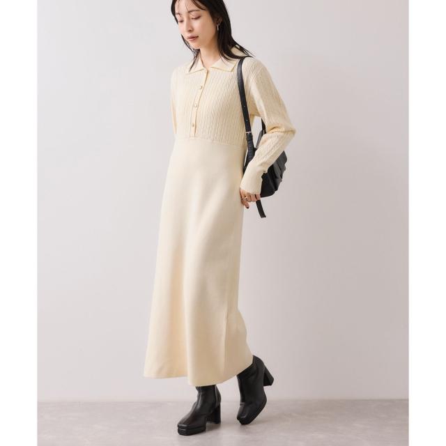 ビス（VIS）/ポロケーブルモチモチニットワンピース
