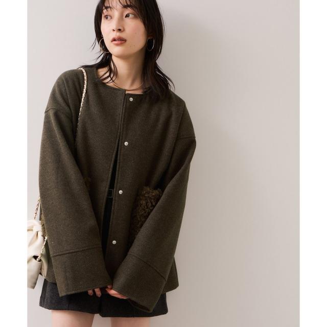 【NEW】ビス（VIS）/【WEB限定】ボアポケットノーカラーコート