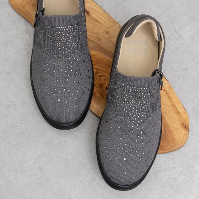 ラウンドアバウト（Round About）/Round About◆3cmヒール◆ラインストーンインヒールスニーカー