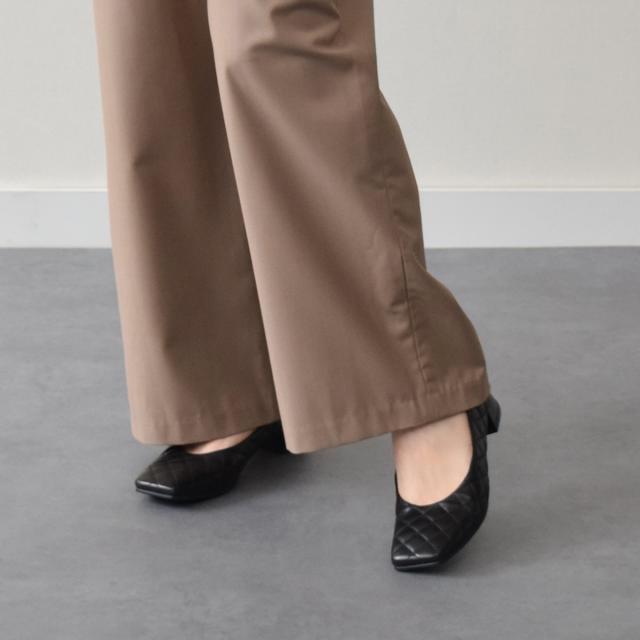 パラディクルール（PARADIS COULEUR）/PARADIS COULEUR◆3cmヒール◆スクエアトウキルティングパンプス