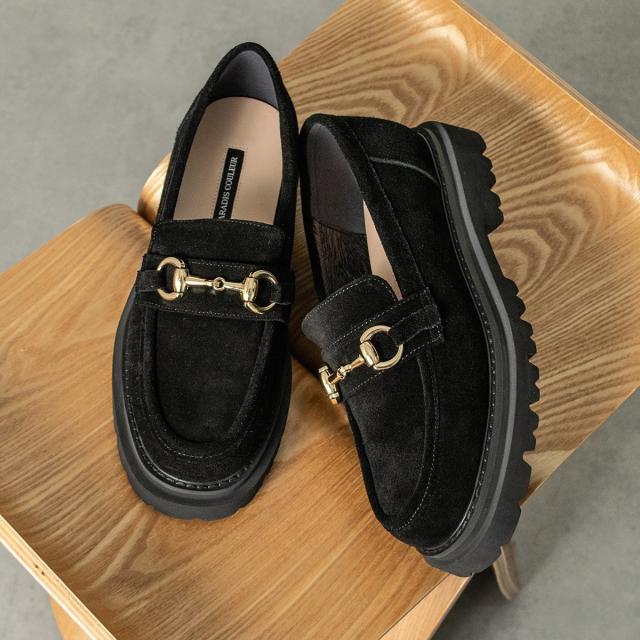 パラディクルール（PARADIS COULEUR）/PARADIS COULEUR◆3．5cmヒール◆タンクソールビットローファー