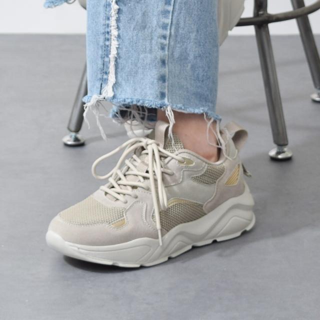 ウィンクルム（VINCULUM）/VINCULUM◆5．5cmヒール◆スエードコンビ厚底スニーカー