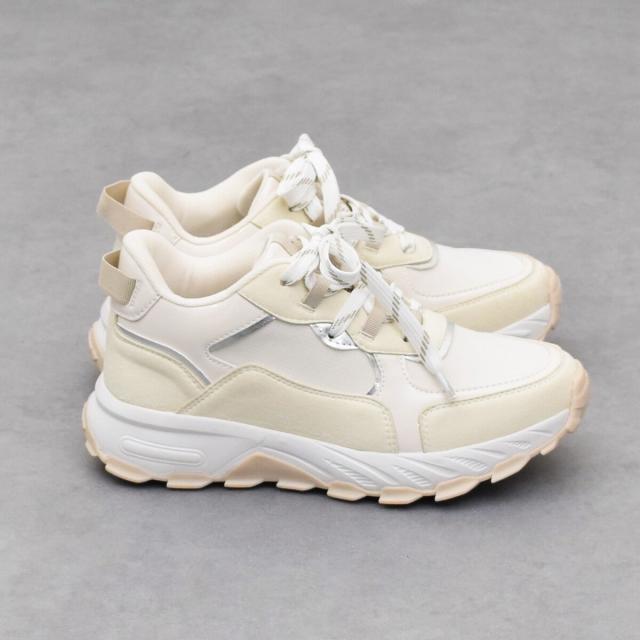 パラディクルール（PARADIS COULEUR）/PARADIS COULEUR◆4．5cmヒール◆晴雨兼用異素材コンビワントーンスニーカー