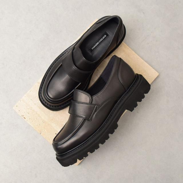 パラディクルール（PARADIS COULEUR）/25秋冬新作◆PARADIS COULEUR◆3．5cmヒール◆防滑ソール撥水ローファー