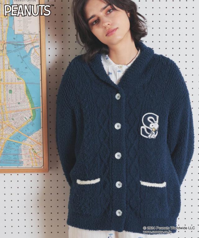 ナルエー（narue）/ PEANUTSケーブルニットカーディガン