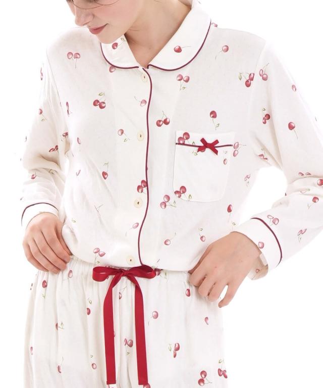 ナルエー（narue）/ ルームウェア　 コットン接結チェリー 　パジャマ