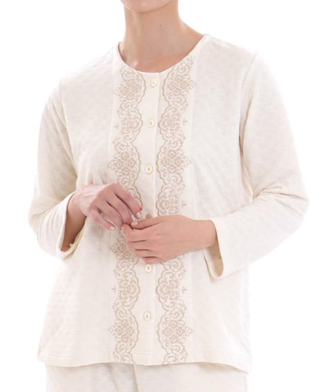 ナルエー（narue）/ ルームウェア　 裏綿接結ブドォワール　セットアップ