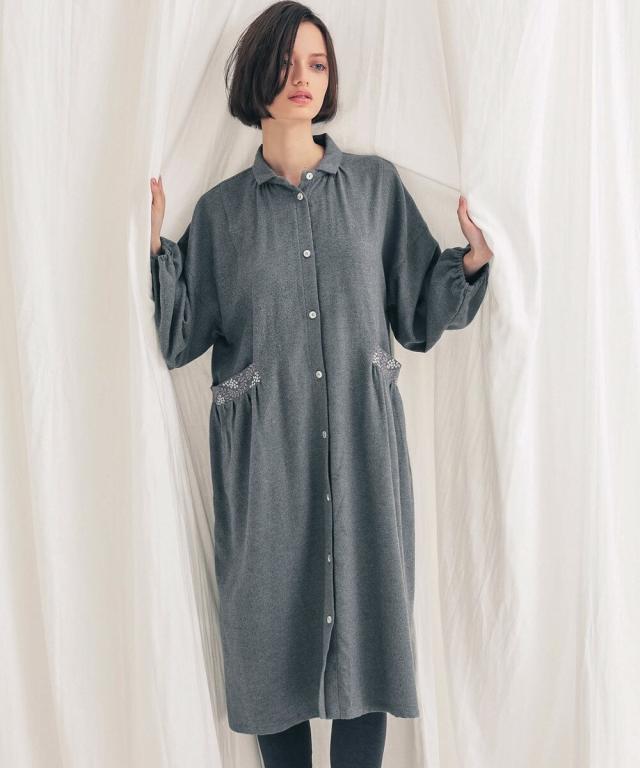 ナルエー（narue）/ ルームウェア　 コットンフランネルウインターベリー ワンピース