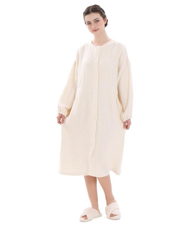 ナルエー（narue）/ ルームウェア　 シュークリームガーゼR　4+ソリッドカラー  ワンピース