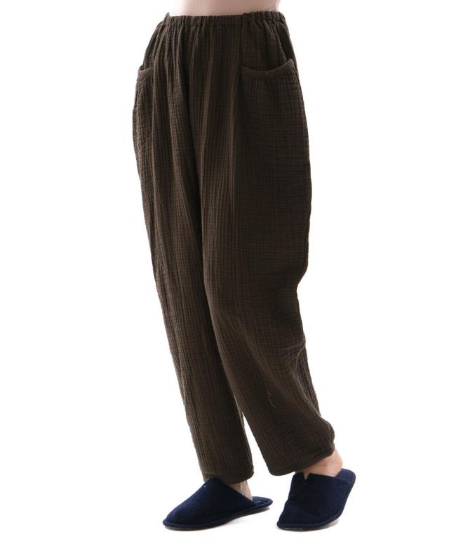 ナルエー（narue）/ ルームウェア　 シュークリームガーゼＲ　4+ソリッドカラー  パンツ