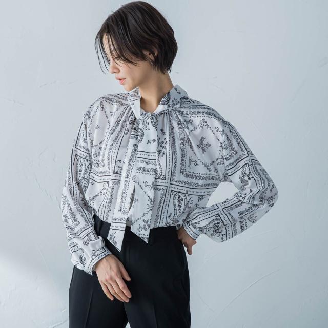 ロートレアモン（LAUTREAMONT）/ペイズリープリントブラウス