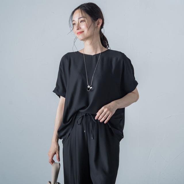 ロートレアモン（LAUTREAMONT）/SPFストレッチジョーゼットブラウス≪洗濯機で洗える≫